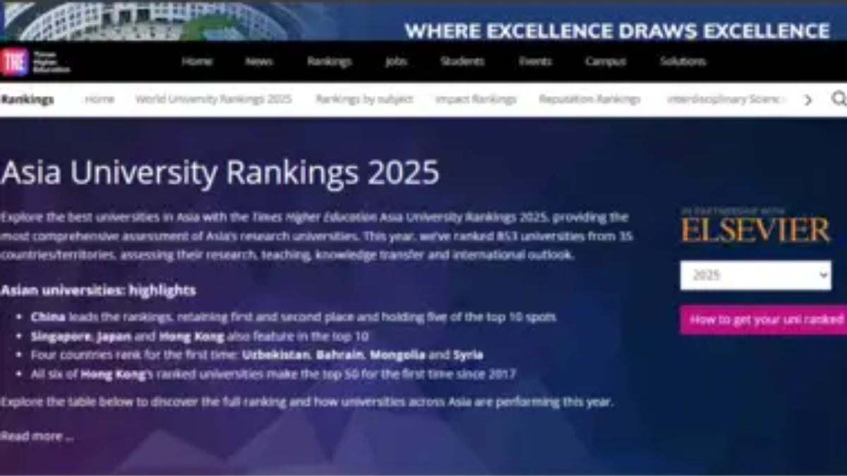 THE Asia University Rankings 2025