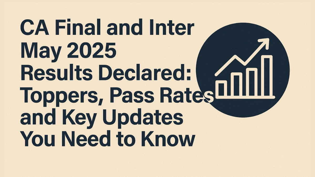 CA Final and Inter May 2025 Results Declared: Toppers, Pass Rates, and ...
